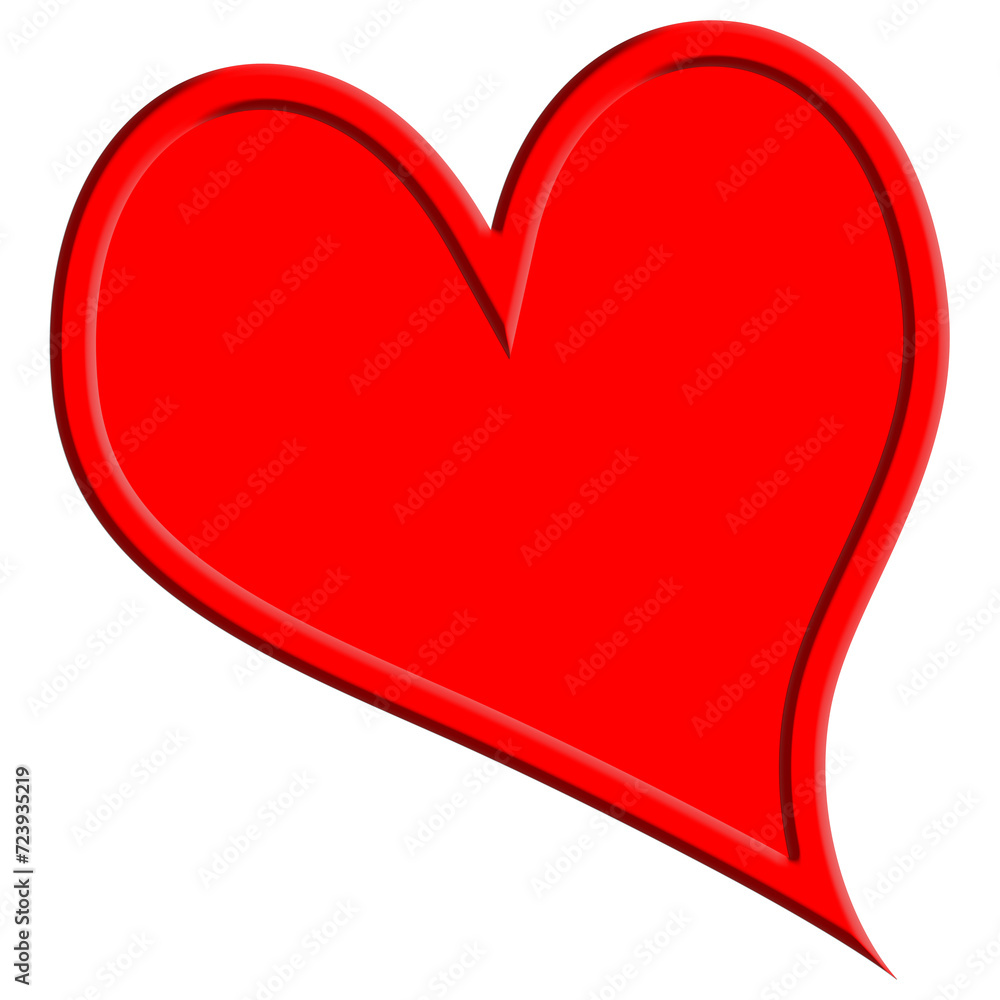 Red metallic heart illustration. PNG with transparent background ...