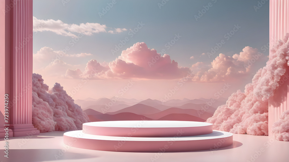 Iconic Classical Architectural Structure Featuring a Podium, Stage, and ...