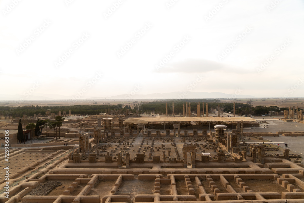 Ruin of ancient city Persepolis, Iran. Persepolis is a capital of the ...