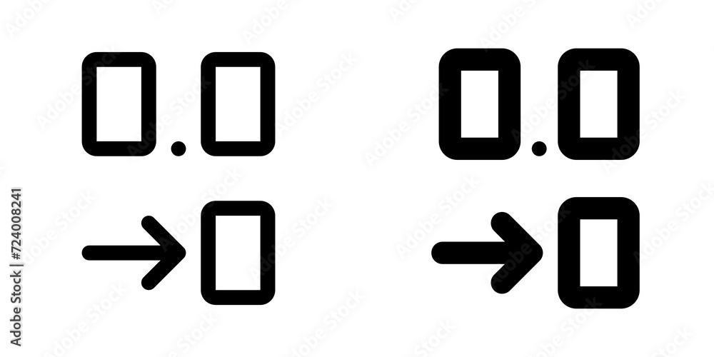 Editable reduce decimal place vector icon. Part of a big icon set ...
