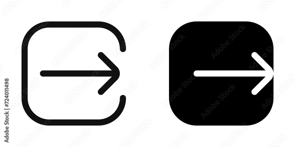 Editable vector logout exit icon. Part of a big icon set family ...