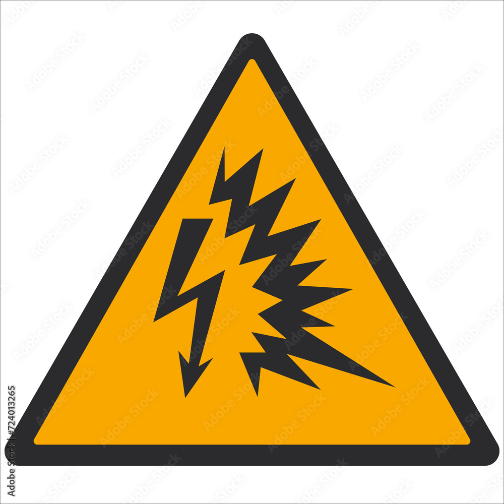 WARNING PICTOGRAM, WARNING; ARC FLASH HAZARD ISO 7010 - W042 Stock ...
