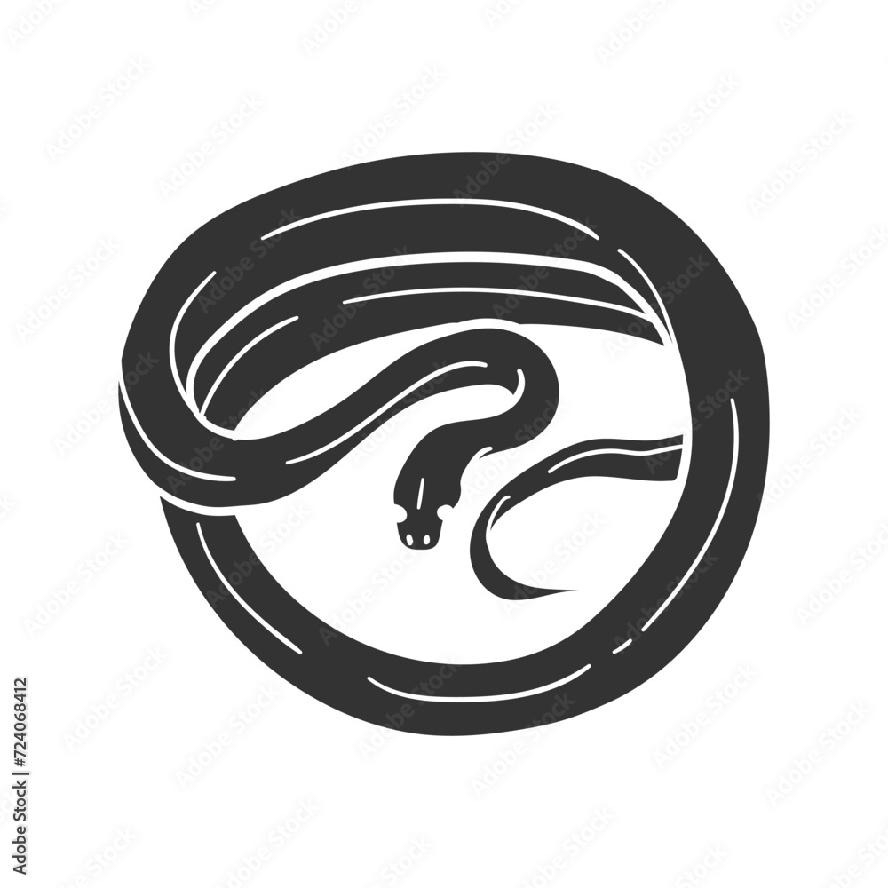 Vine Snake Icon Silhouette Illustration. Reptile Vector Graphic ...