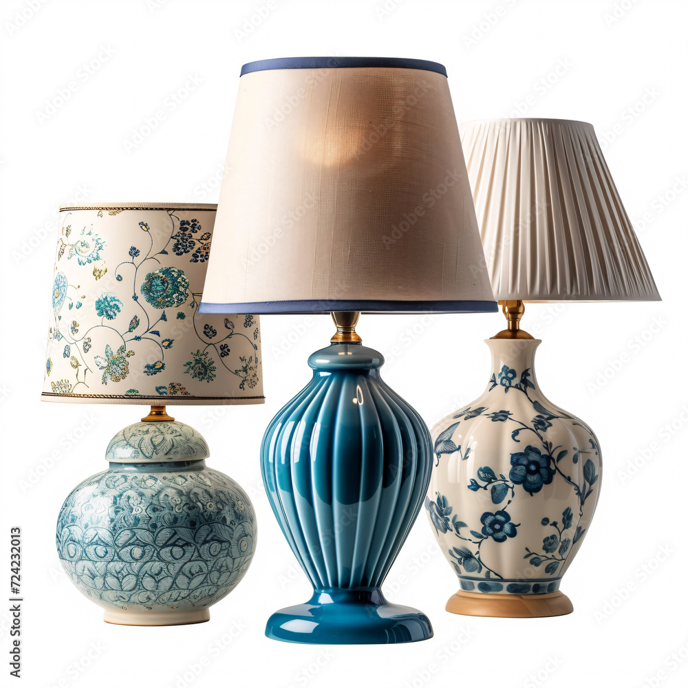 Designer Table Lamps: Modern Aesthetics Meets Function isolated on ...