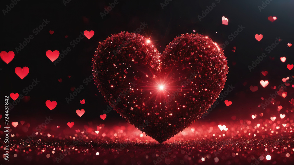 Heart background, Love hearts particles wallpaper, Wedding hearts ...