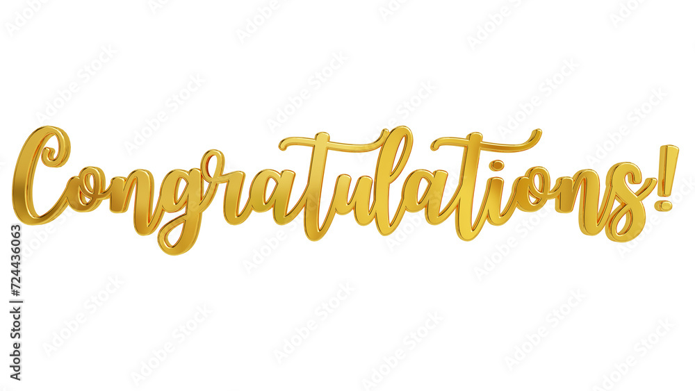 Congratulations hand lettering 3d in gold , congratulations typography ...