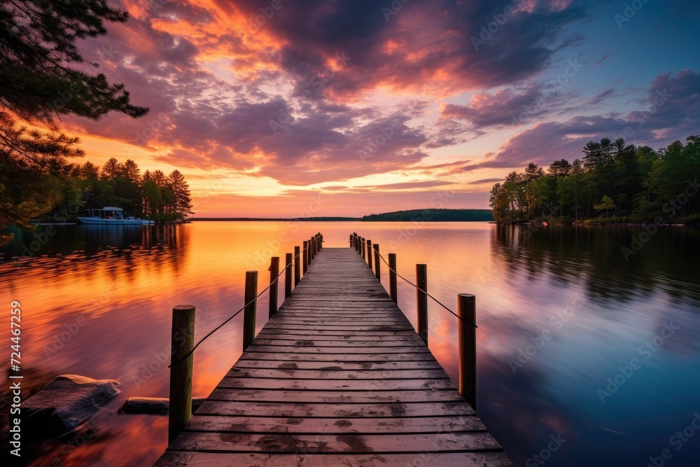 Dock Next to Body of Water, A Simple Structure for Docking Boats and ...