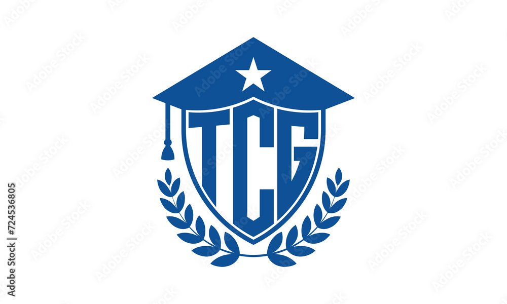 Image vectorielle Stock TCG three letter iconic academic logo design ...