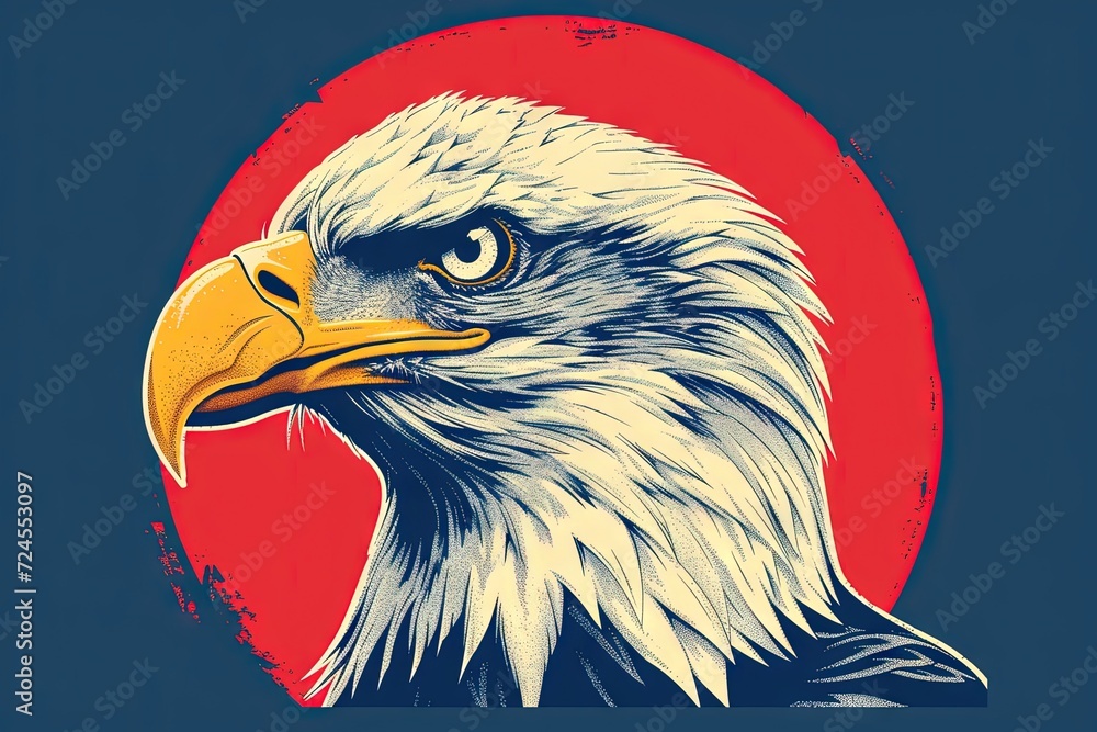 Presidents Day Bald Eagle and Uncle Sam's Hat Fusion the iconic bald ...