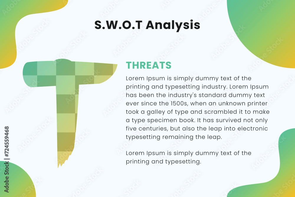 Concept of the SWOT-analysis template. Clean vector illustration for ...