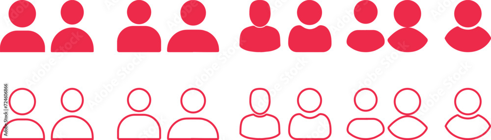 User Icon set. User icon in flat style, Person icon, User icon for web ...