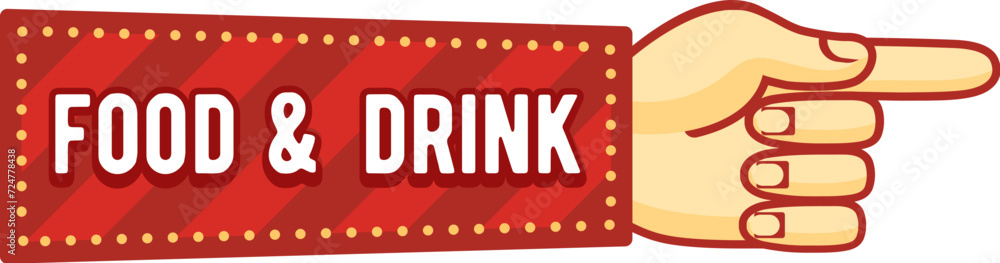 Retro tent circus sign and vintage carnival signboard featuring a hand ...