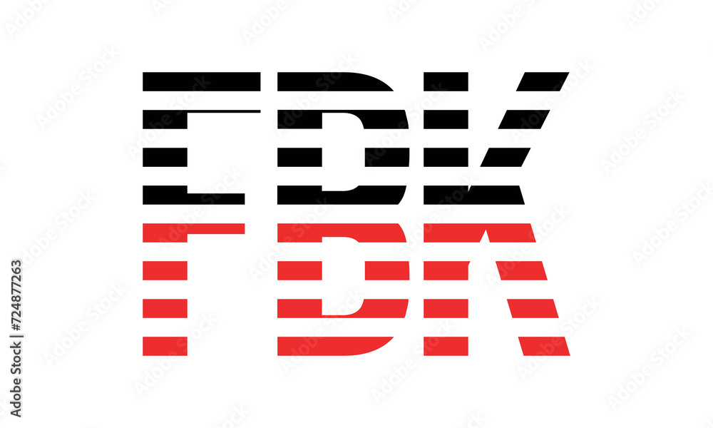 FBK three initial letter iconic line negative space minimal logo design ...