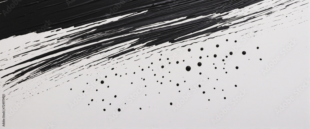 Texture of black paint smudge on white background, creating a ...