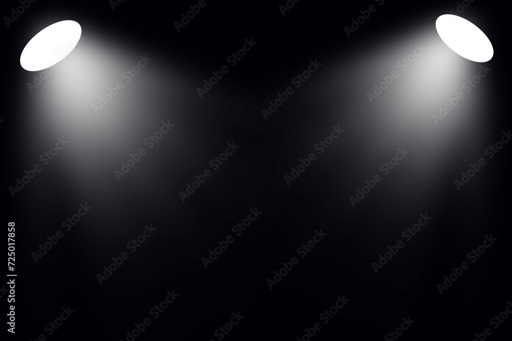 spotlight isolated on transparent background. Glowing light effect with ...