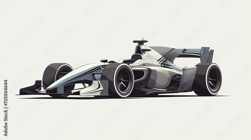 race single seater F1 3d car icon transport jet sport racing symbol ...