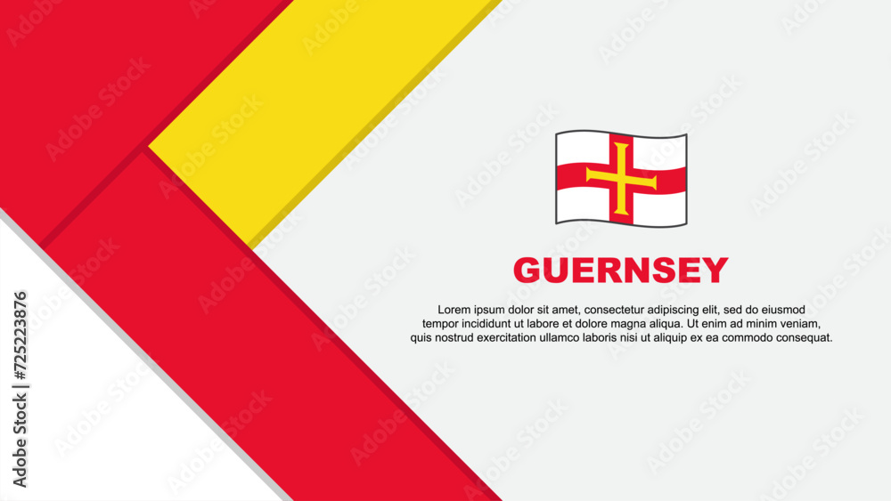 Guernsey Flag Abstract Background Design Template. Guernsey ...
