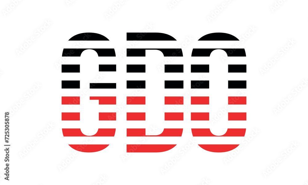 GDO three initial letter iconic line negative space minimal logo design ...