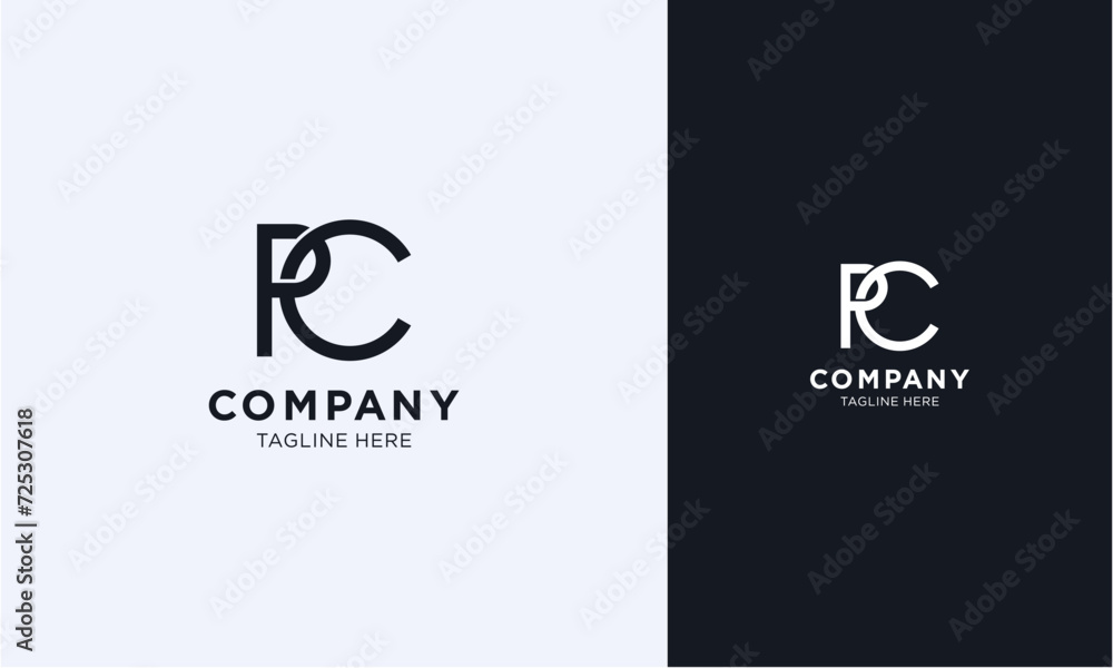 PC initial logo concept monogram,logo template designed to make your ...