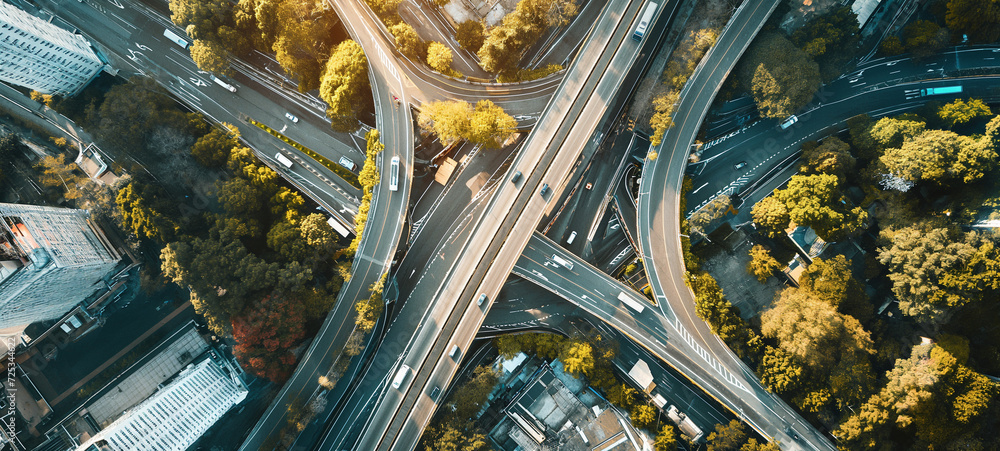 Capturing the chaotic beauty of urban connectivity, an aerial ...