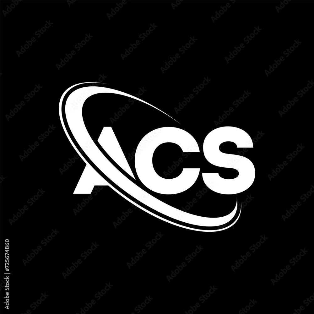 ACS logo. ACS letter. ACS letter logo design. Intitials ACS logo linked ...