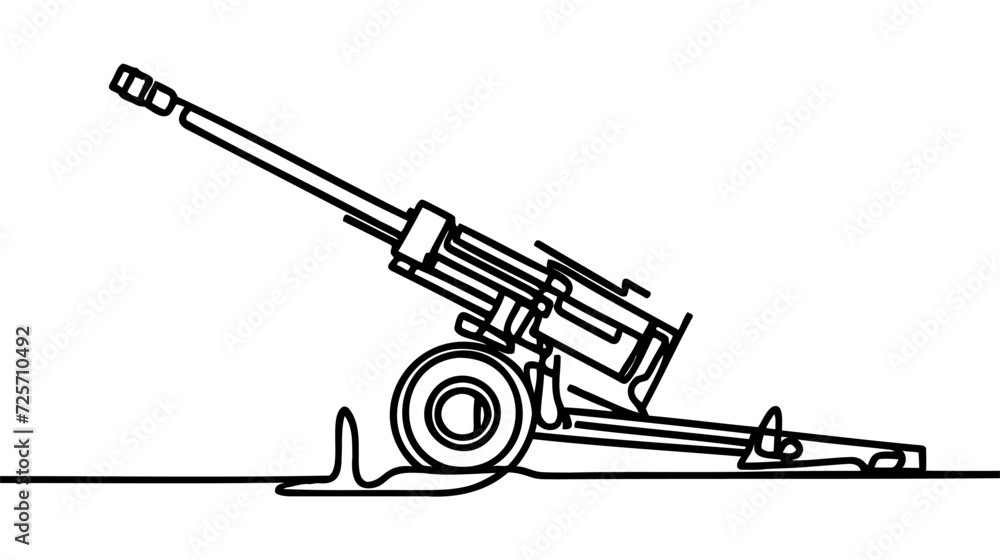 Artillery gun for mounted shooting at covered targets and defensive ...