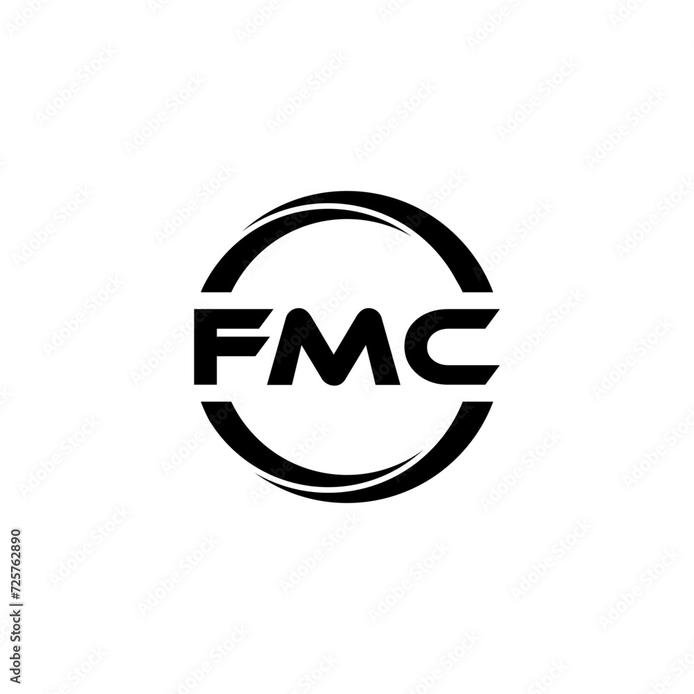 Vector de Stock FMC letter logo design with white background in ...