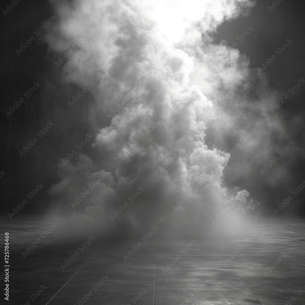 Smoke black ground fog cloud floor mist background steam dust dark ...