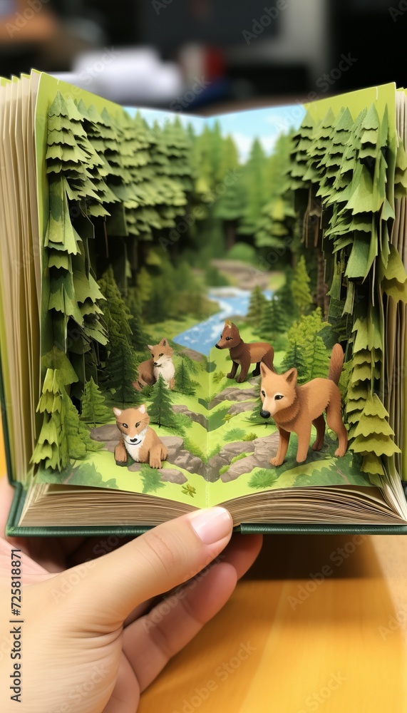 Cute dog in chinese papercraft diorama, layered paper craft with ...