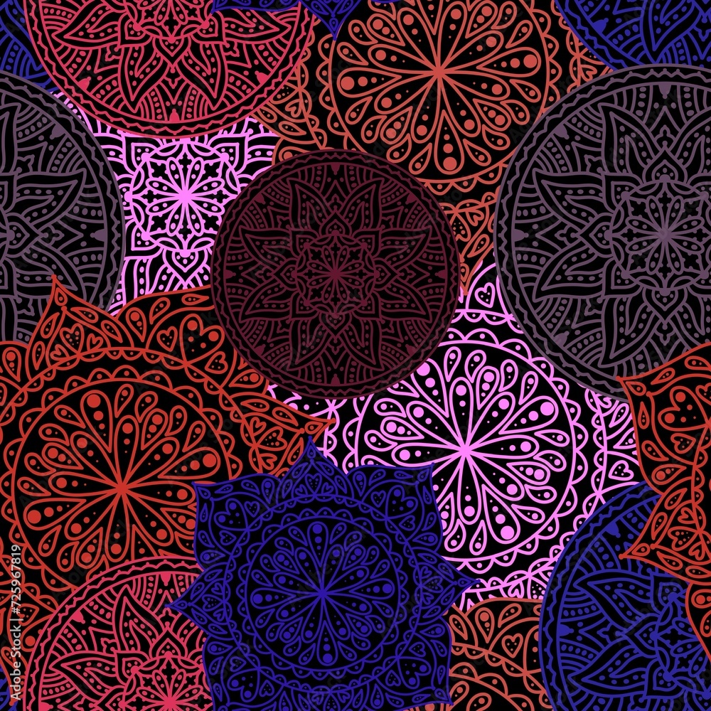 Mandala seamless pattern for wrapping paper and fabrics and kids ...