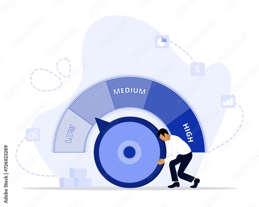 Risk management concept illustration. Suitable for landing page, ui ...