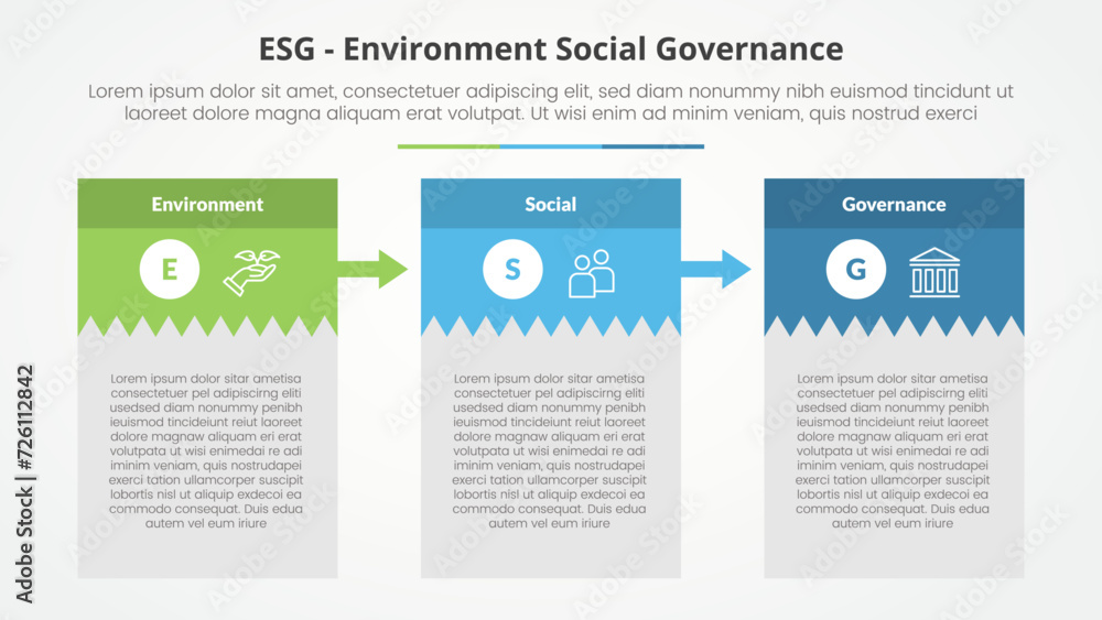 ESG frameworks infographic concept for slide presentation with creative ...