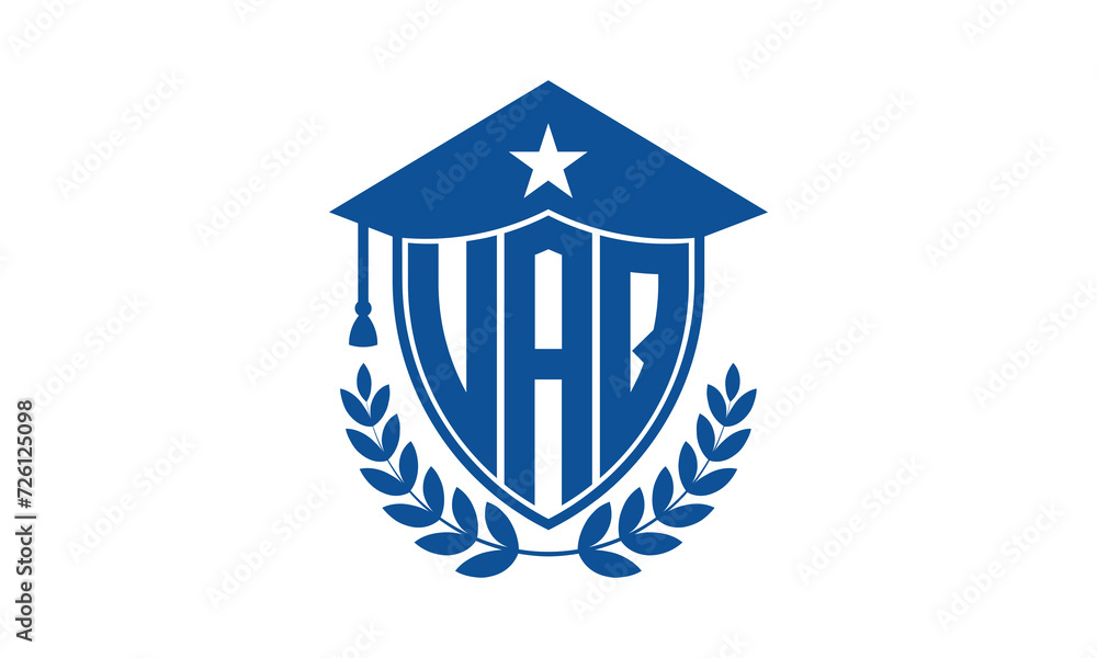 Vector de Stock UAQ three letter iconic academic logo design vector ...