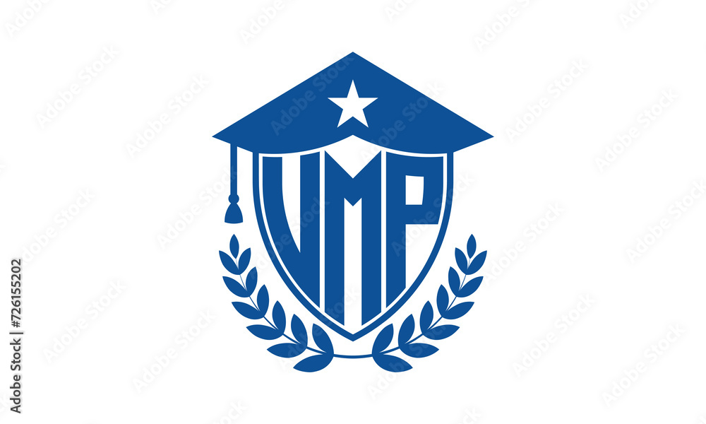 UMP three letter iconic academic logo design vector template. monogram ...