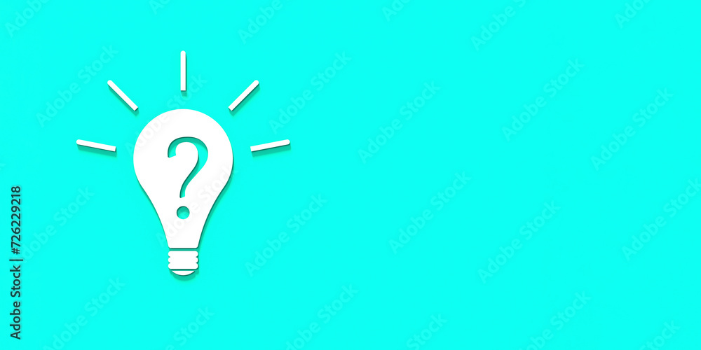 Illustration Stock White light bulb with shadow on blue background ...