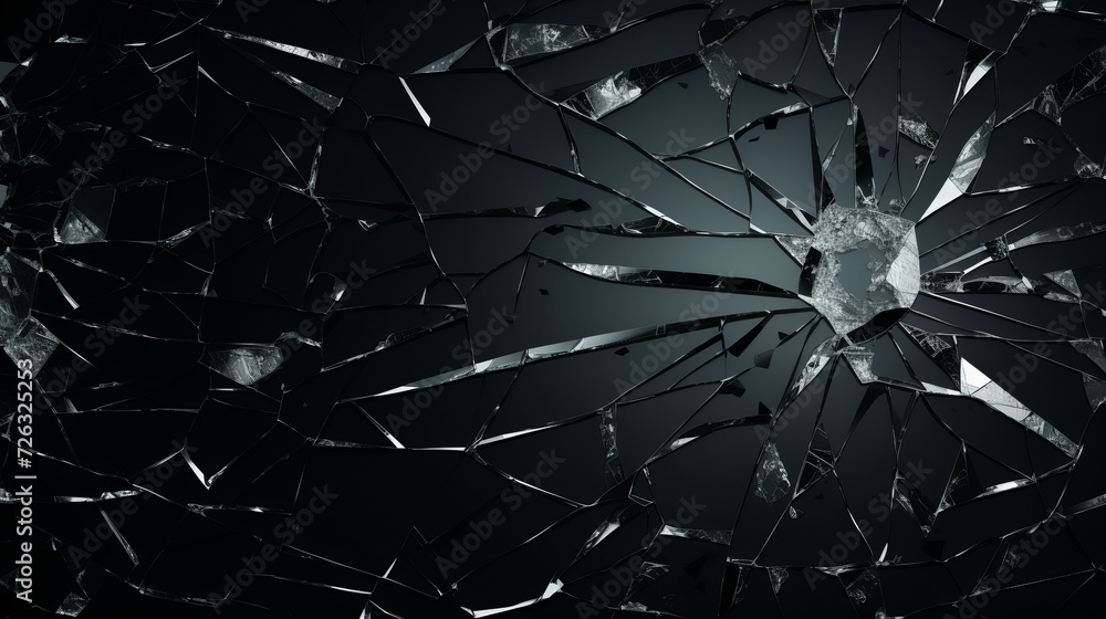 Black background with shattered glass texture Stock Illustration ...