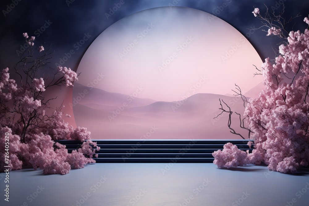 A modern and chic presentation backdrop featuring a gradient of deep ...