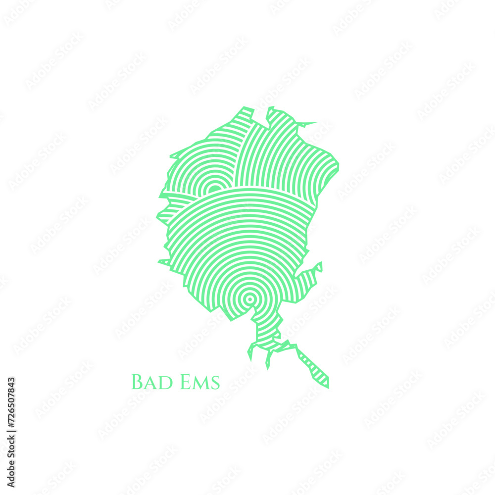 Bad Ems Map - World Map International vector template. German region ...