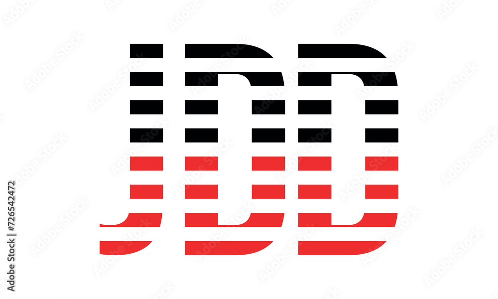 JDD three initial letter iconic line negative space minimal logo design ...