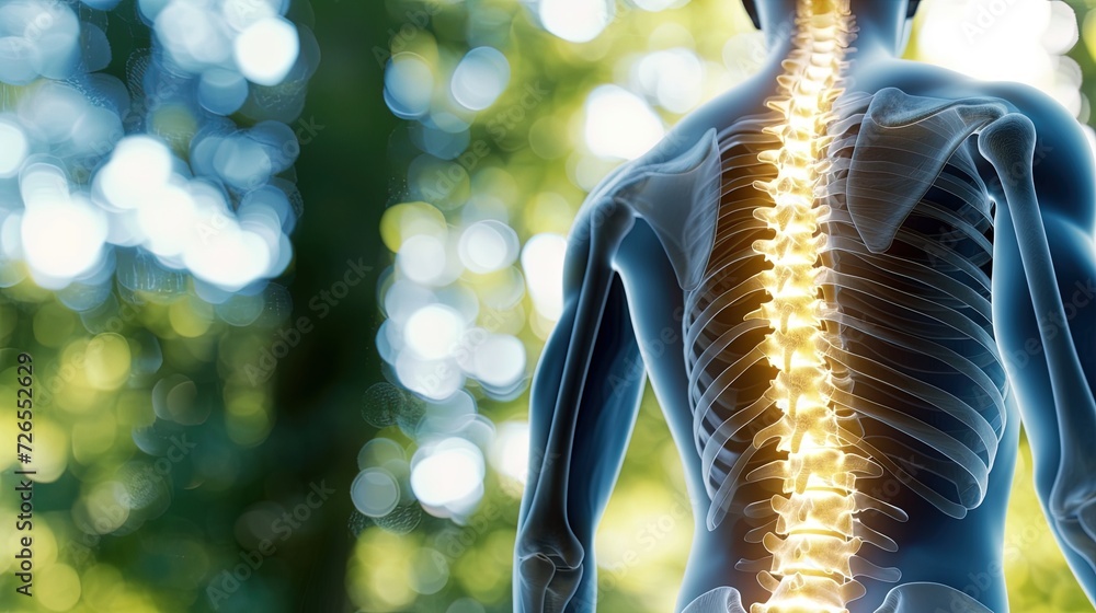 Illustration of skeleton sick spine scoliosis, kyphosis, lordosis. Help ...