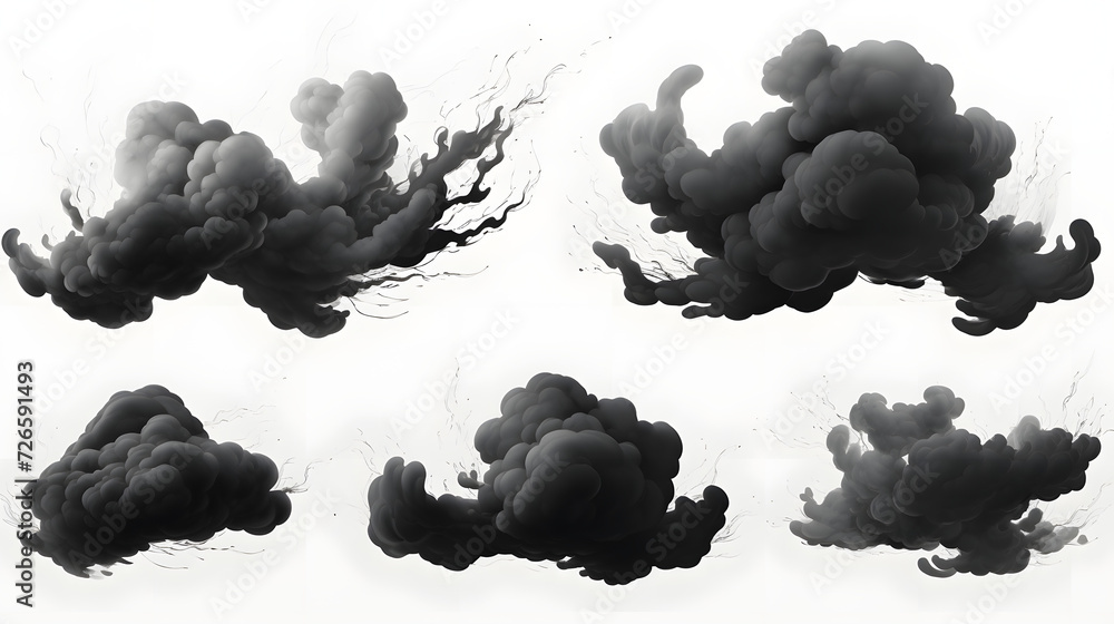 Ilustrace Radial explosion silhouette. Exploding bursts, round ...