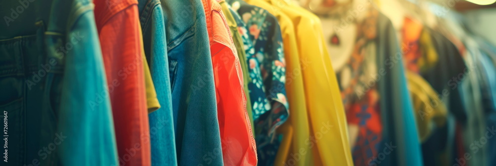 background with a focus on sustainable fashion, showcasing a wardrobe ...