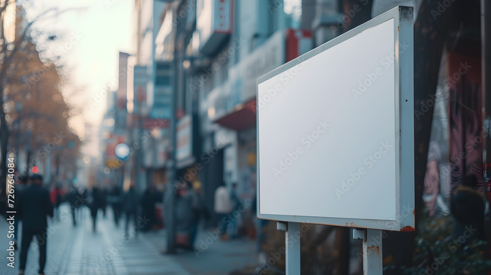 Minimalistic aesthetic ad advertising with blank white empty paper ...