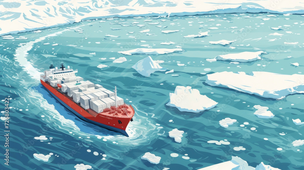 Melting sea ice in the Arctic has od up new shipping routes but also ...