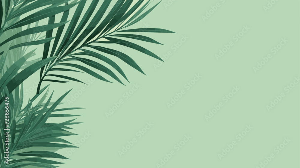 Vector illustration of overlapping palm fronds capturing the tropical ...