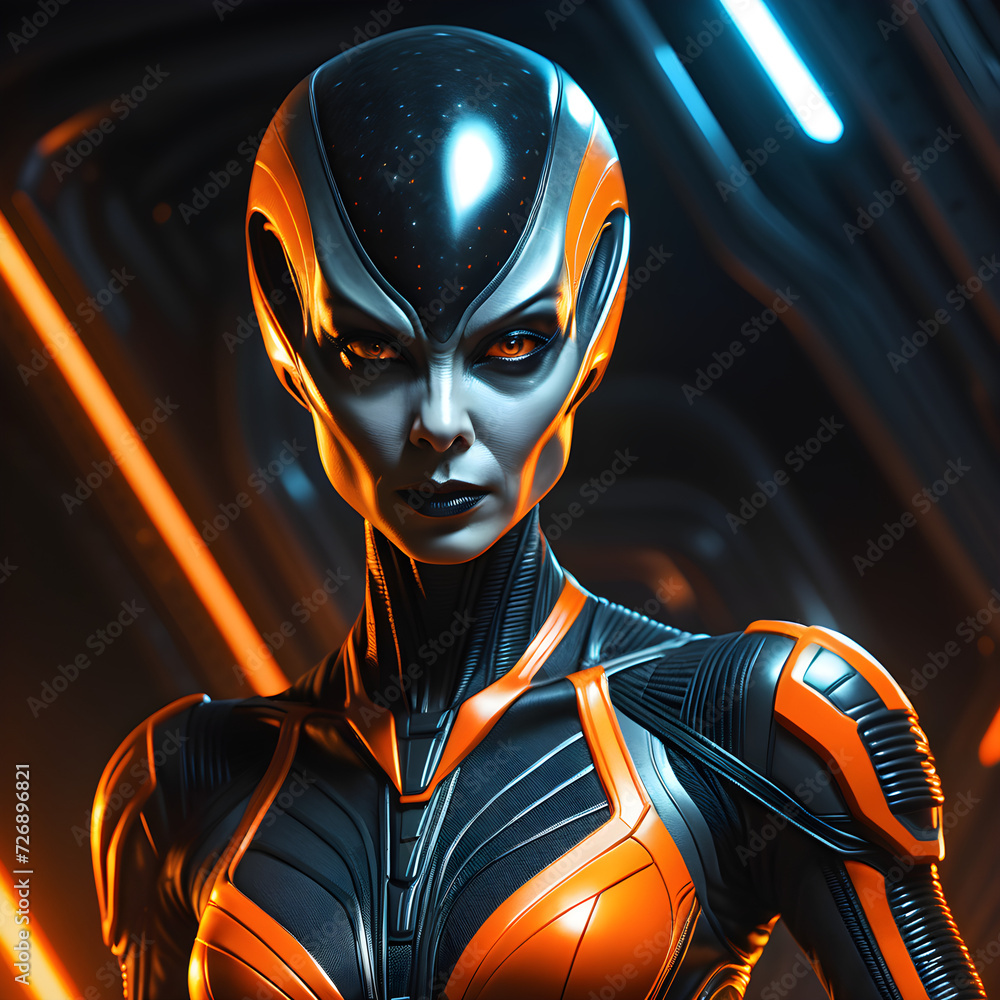 Foto de Stock In this striking action pose full body portrait, we ...