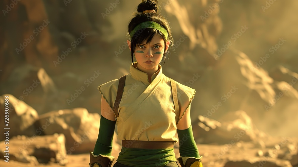 "Earthbending Elegance: Toph Beifong's Realistic Live Action Adaptation ...