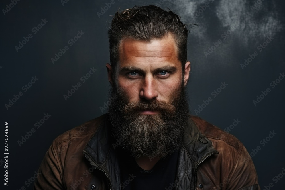 Mature, rugged man with a commanding presence, sporting a distinguished ...