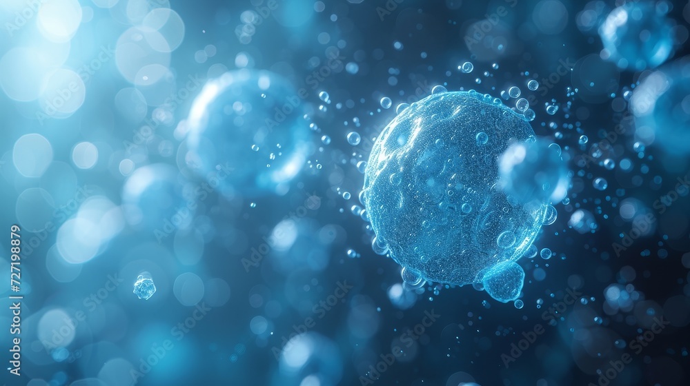 A picture of a molecule. Abstract futuristic micro molecule structure ...