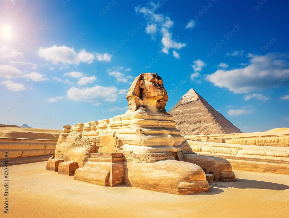 "The iconic Great Sphinx of Giza, a symbol of ancient Egypt's enigmatic ...